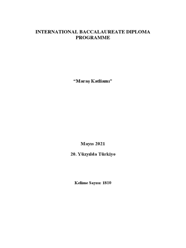 TITC IA Maras Katliami | PDF