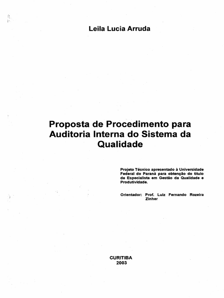 Leila Lucia Arruda | PDF | ISO 9000 | Qualidade (negócios)