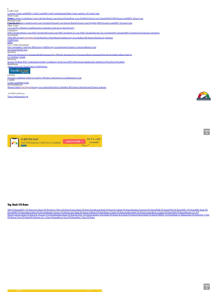 Fixed Deposit Interest Rates - Best FD Rates of Top Banks in India ...