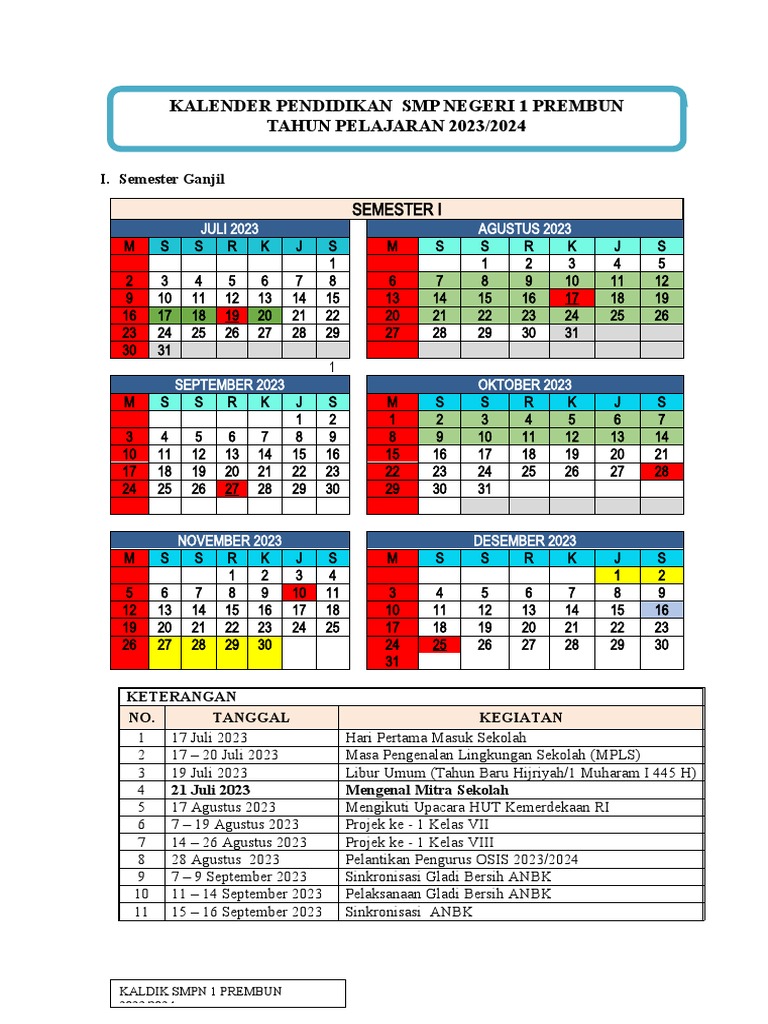 Kaldik 2023 2024 | PDF