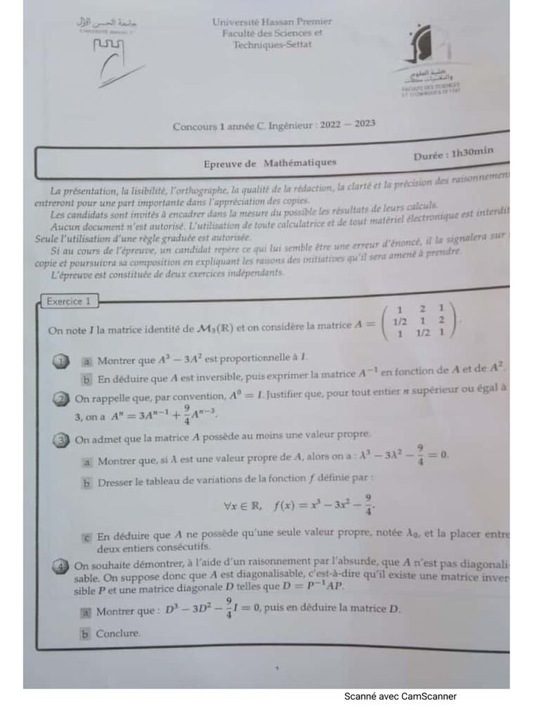 FST Settat 2022 Seer CNCR | PDF