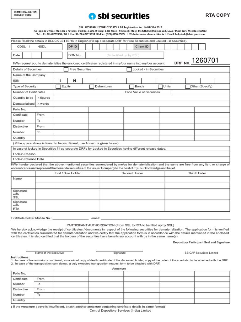 Demat Forms | PDF