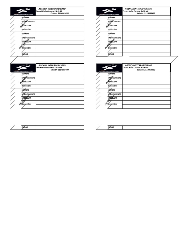 FORMATO PARA ENVIOS | PDF