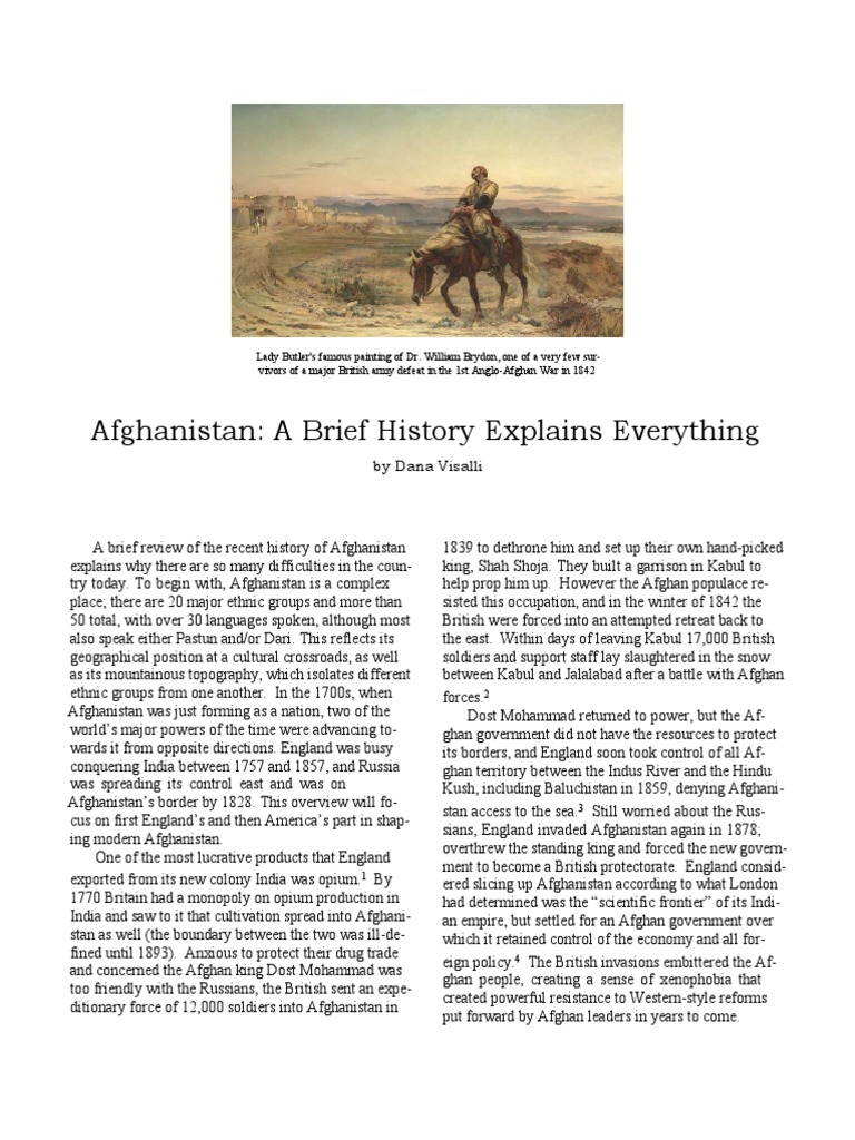 Afghanistan A Brief History | PDF