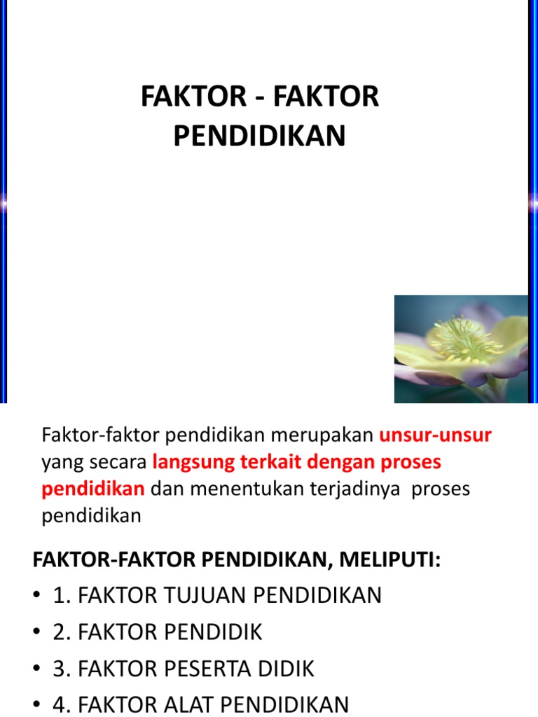 Faktor-Faktor dalam Pendidikan | PDF
