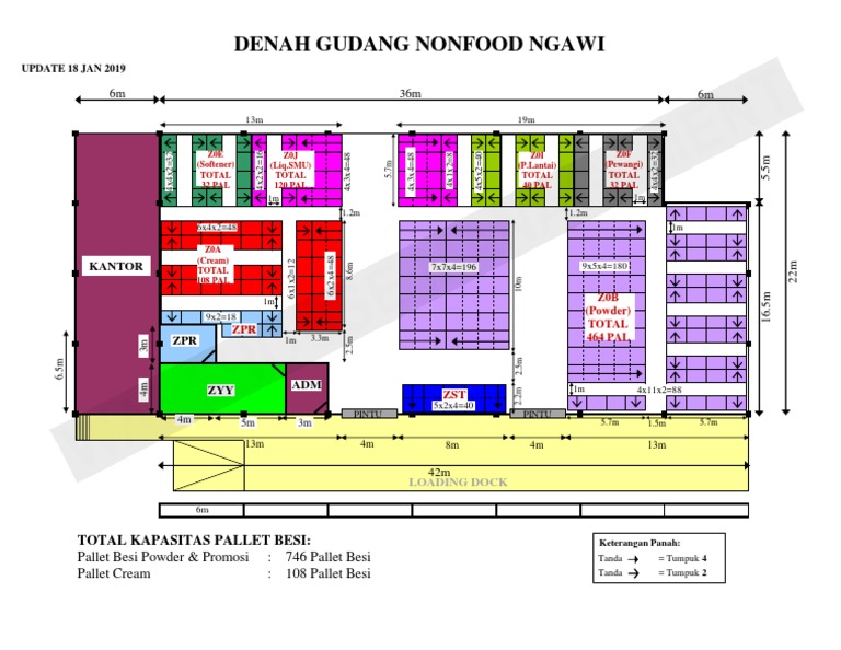 Denah Gudang NonFood Ngawi | PDF | Freight Transport