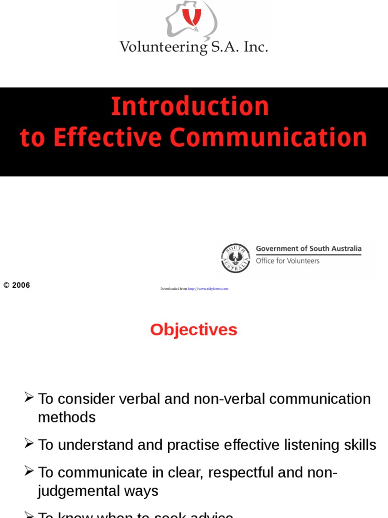 Introduction To Effective Communication Presentation | PDF