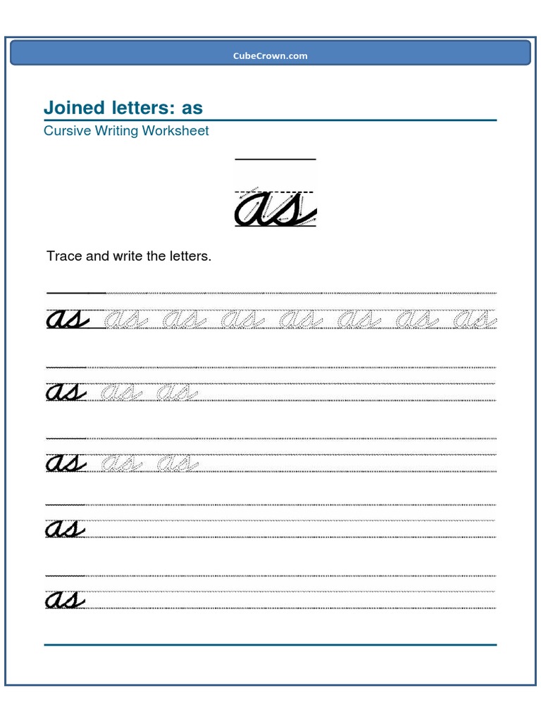 Cursive Wriiting Joing Letter | PDF | Western Calligraphy | Writing