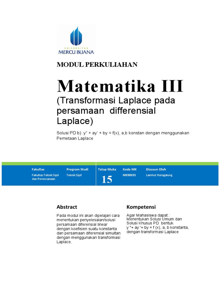 Matematika III Modul 15a | PDF