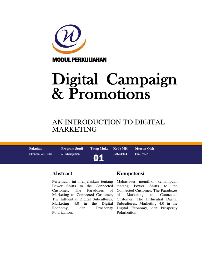Pert 01 - Modul Digital Campaign - Introduction To Digital Marketing | PDF