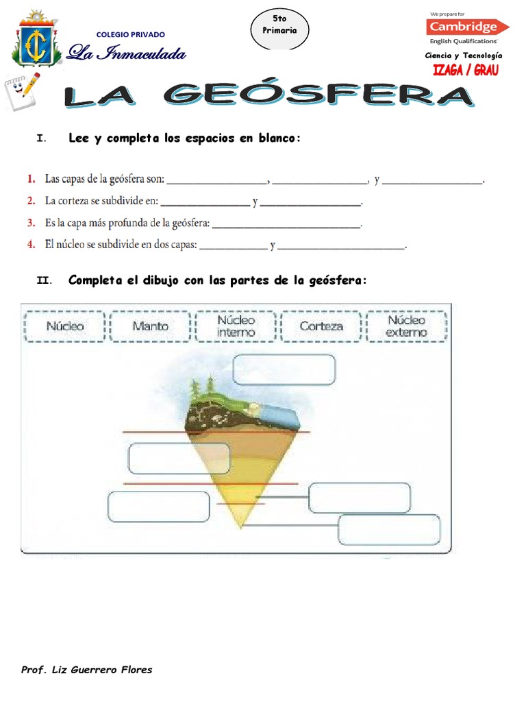 Actividades de Geosfera para Primaria | PDF