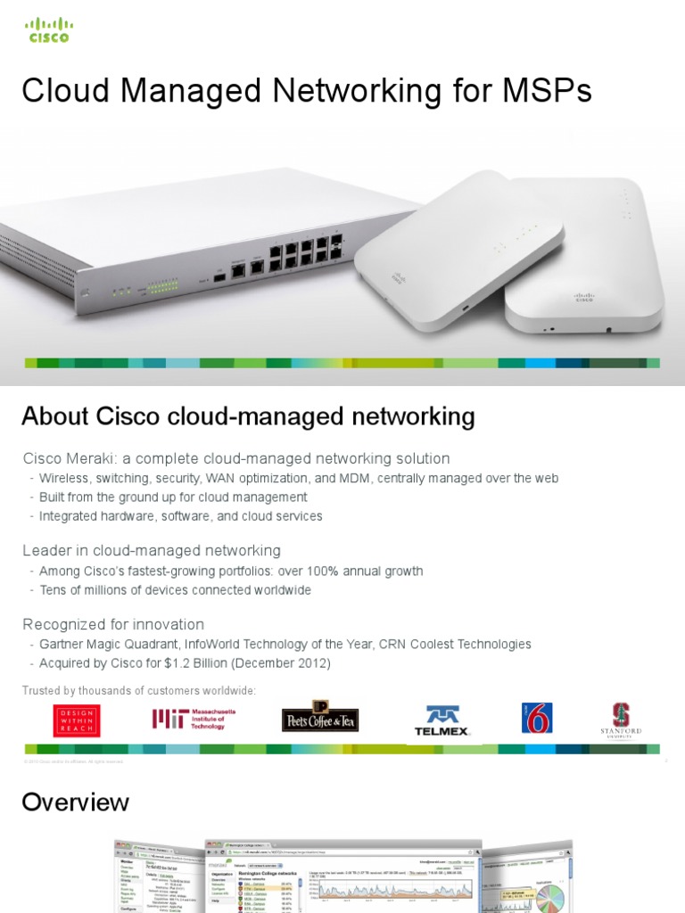 Cisco Meraki For MSPs - Presentation - v14 (1) (1) - 2 | PDF