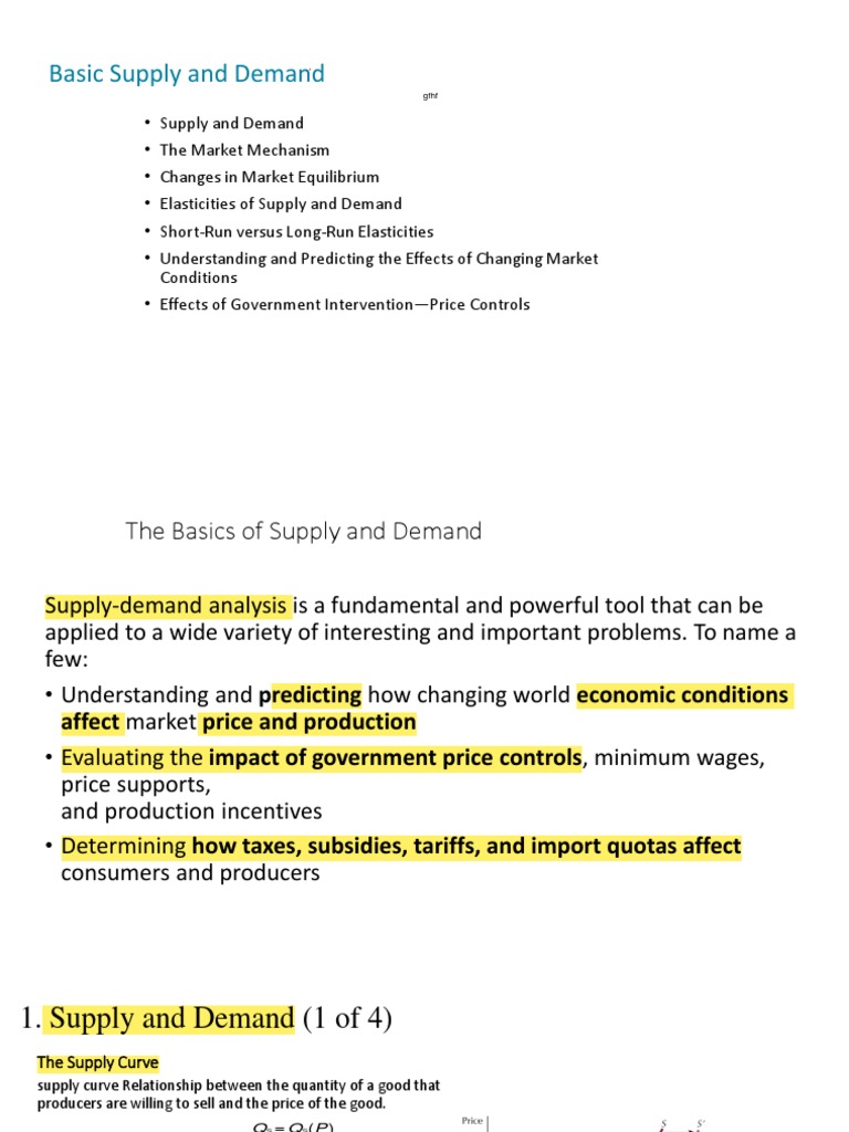 1 - Basic Supply Demand | PDF | Demand | Supply (Economics)
