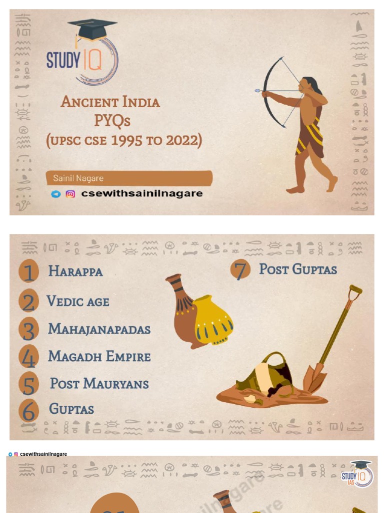 (1995-2022) Ancient History PYQs - PPT Final File | PDF