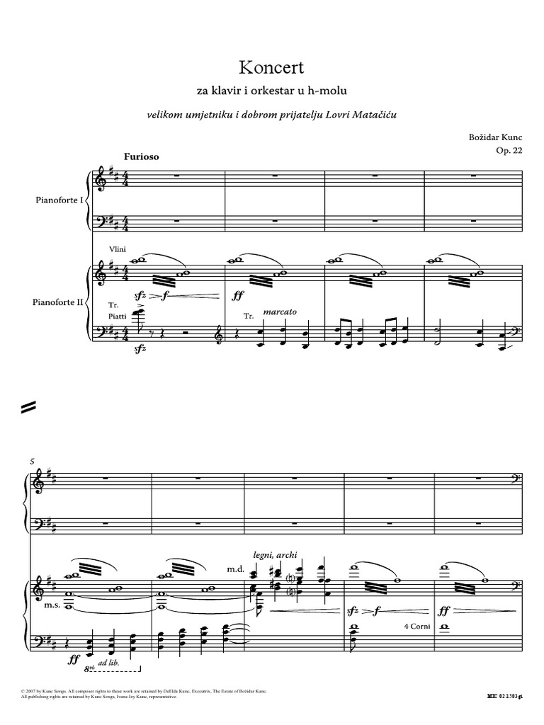 Kunc Songs Concert Document | PDF