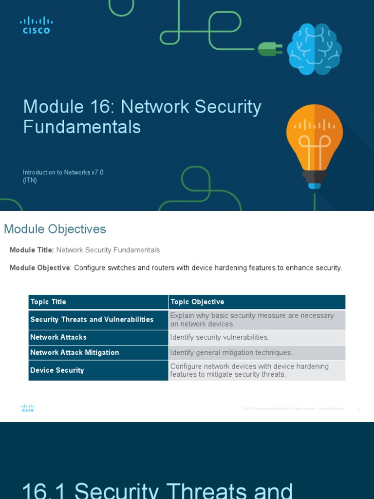 ITN Module 16 STD | PDF | Security | Computer Security