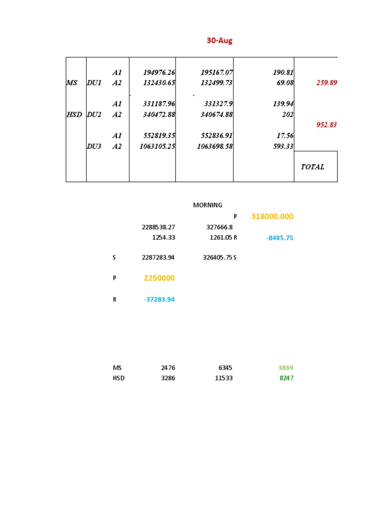 Daily Calculation | PDF
