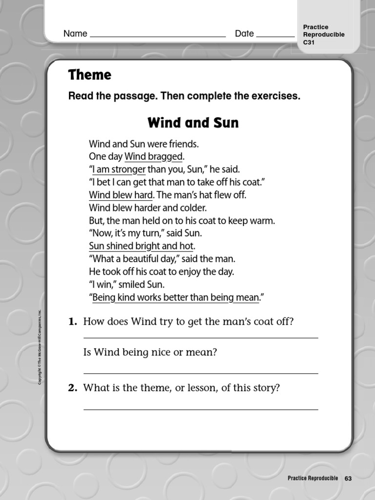 Passage Focused On Theme | PDF
