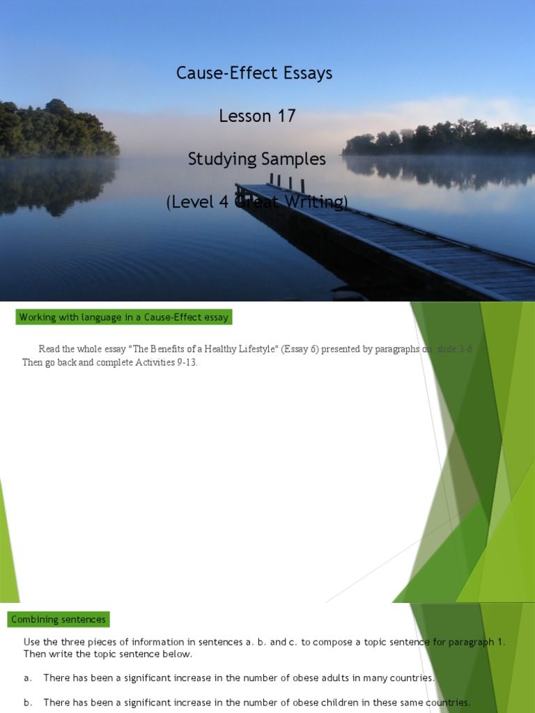 Lesson 17 Cause and Effect Essay | PDF