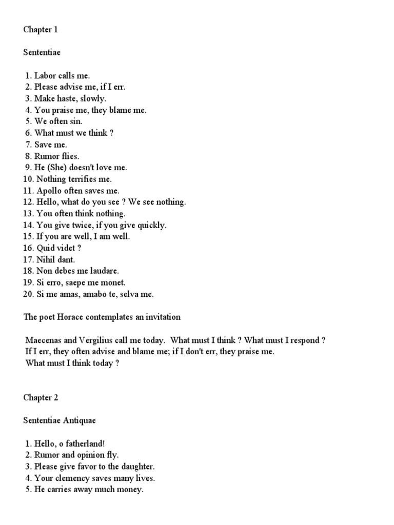 Wheelock's Latin Chapter 1-6 Answers | PDF