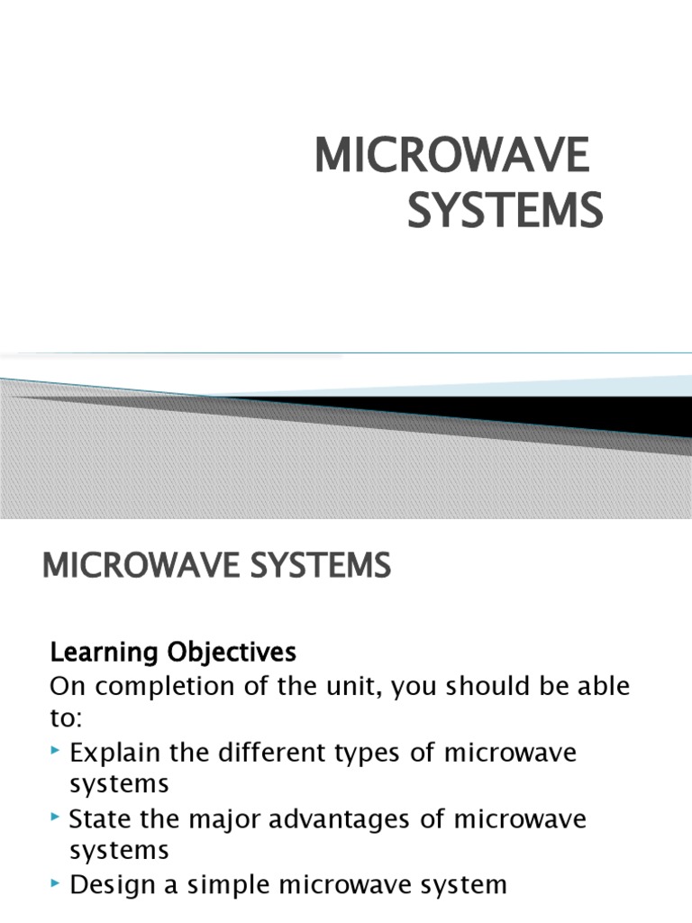Lecture 1 - Microwave Systems | PDF | Microwave | Radio