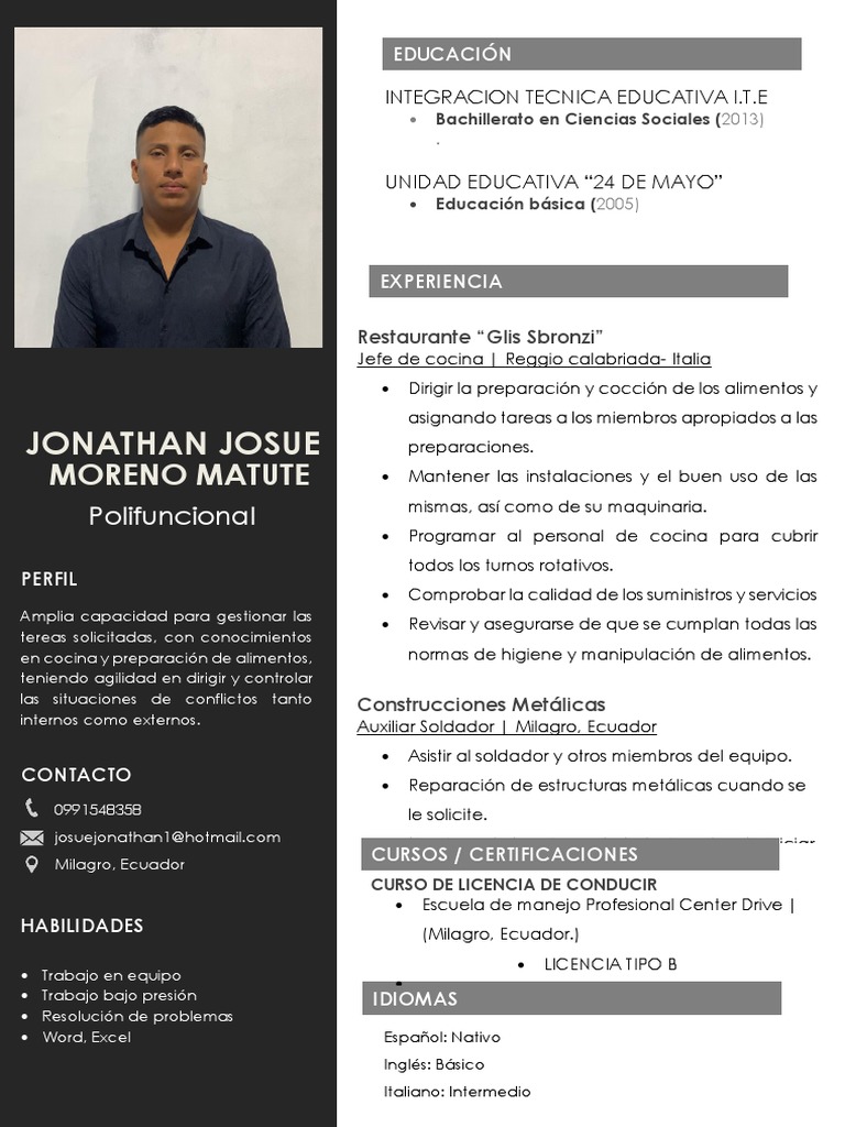 Jonathan CV. | PDF