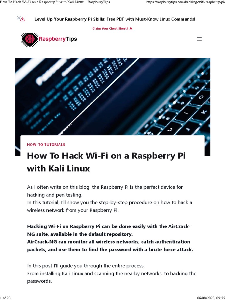 How To Hack WiFi On Raspberry Pi With Kali Linux | PDF | Password | Wi Fi