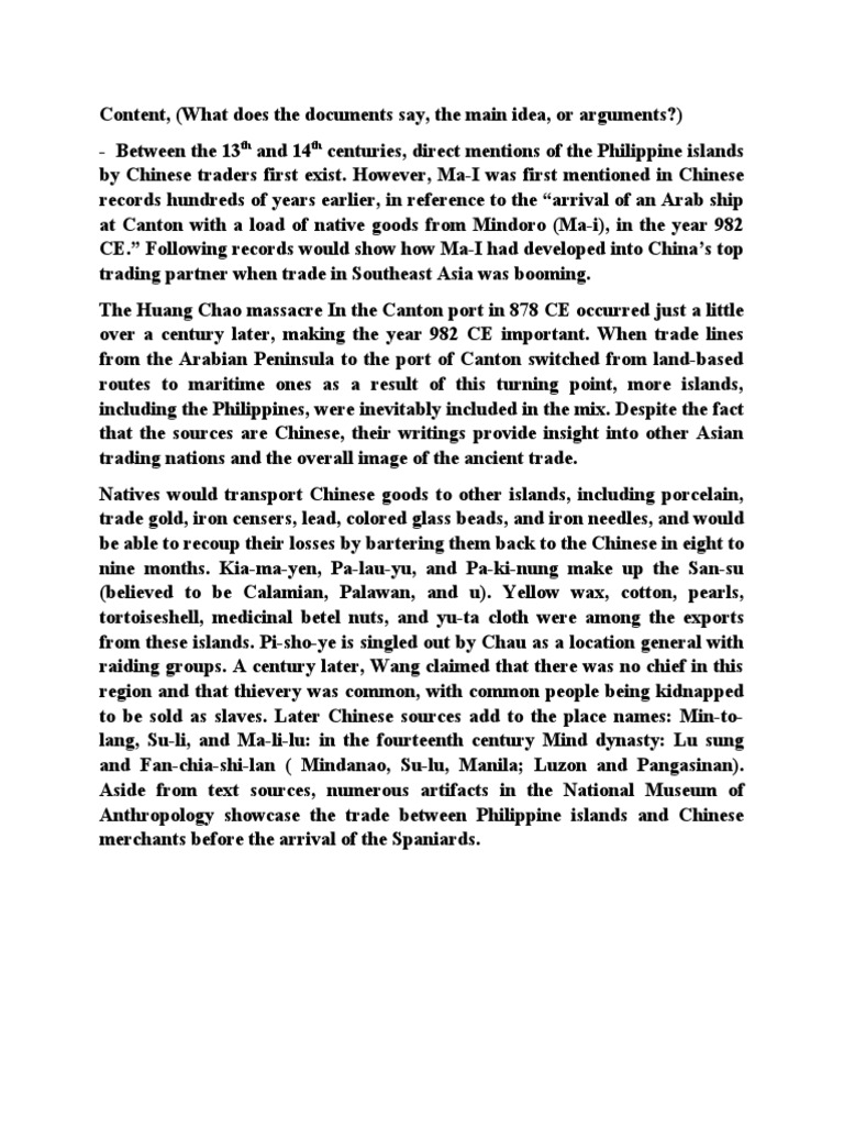 Chau Ju-Kua's Chu Fan Chi | PDF