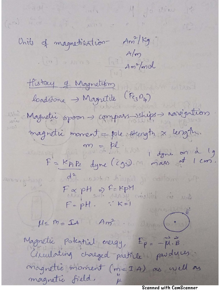Magnetism Notes | PDF