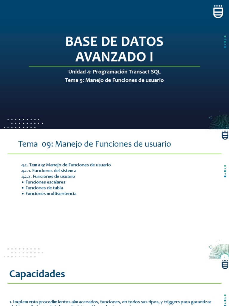 PPT 2022 03 U04 T09 Base de Datos Avanzado I (4686) | PDF | Servidor ...