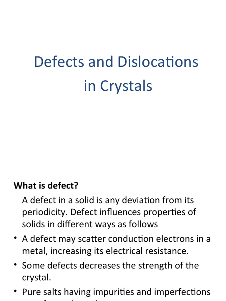 Defects Latest | PDF | Dislocation | Crystallographic Defect
