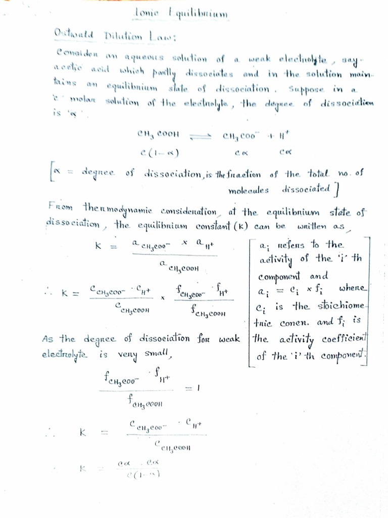 Ionic Equilibrium | PDF