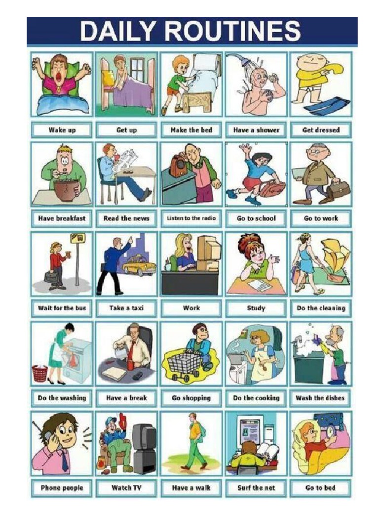 Daily Routine Verbs List - Ines Silva Anchante | PDF