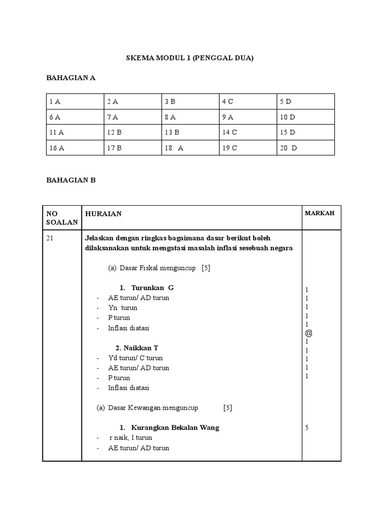 Skema Modul 1 | PDF