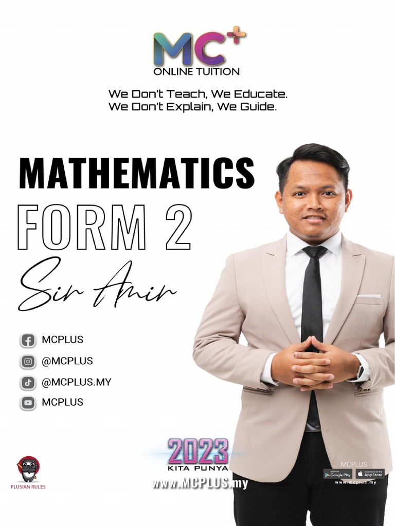 Form 2 Maths MR Amir 13.07.2023 | PDF