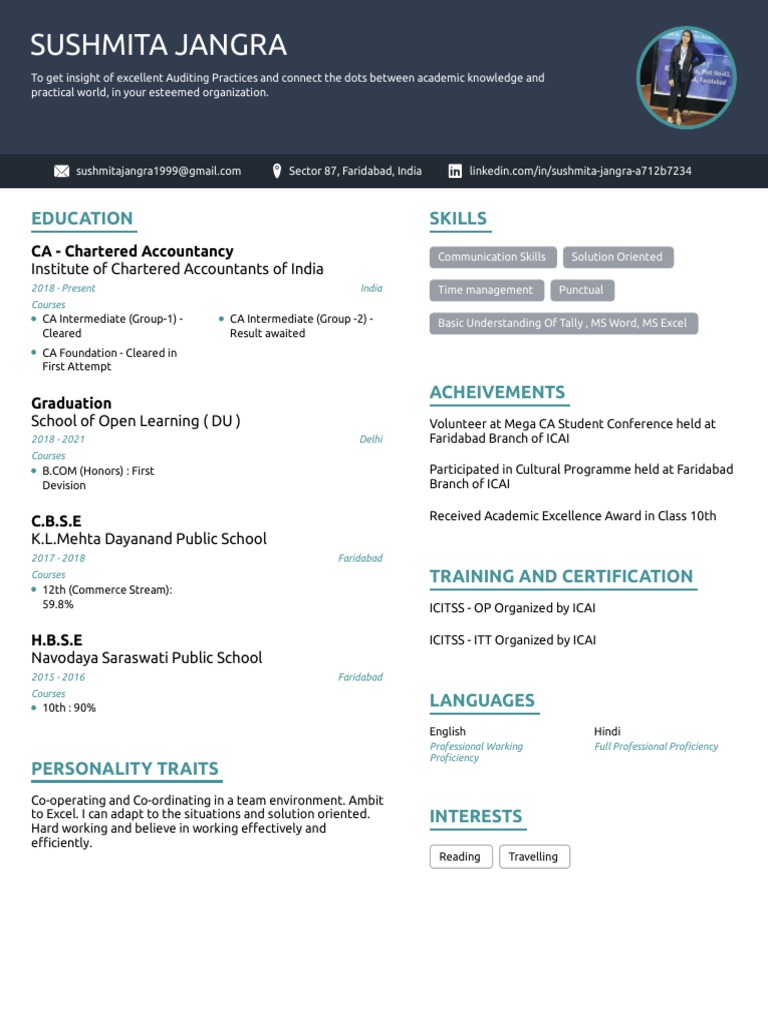 Application For CA Articleship | PDF