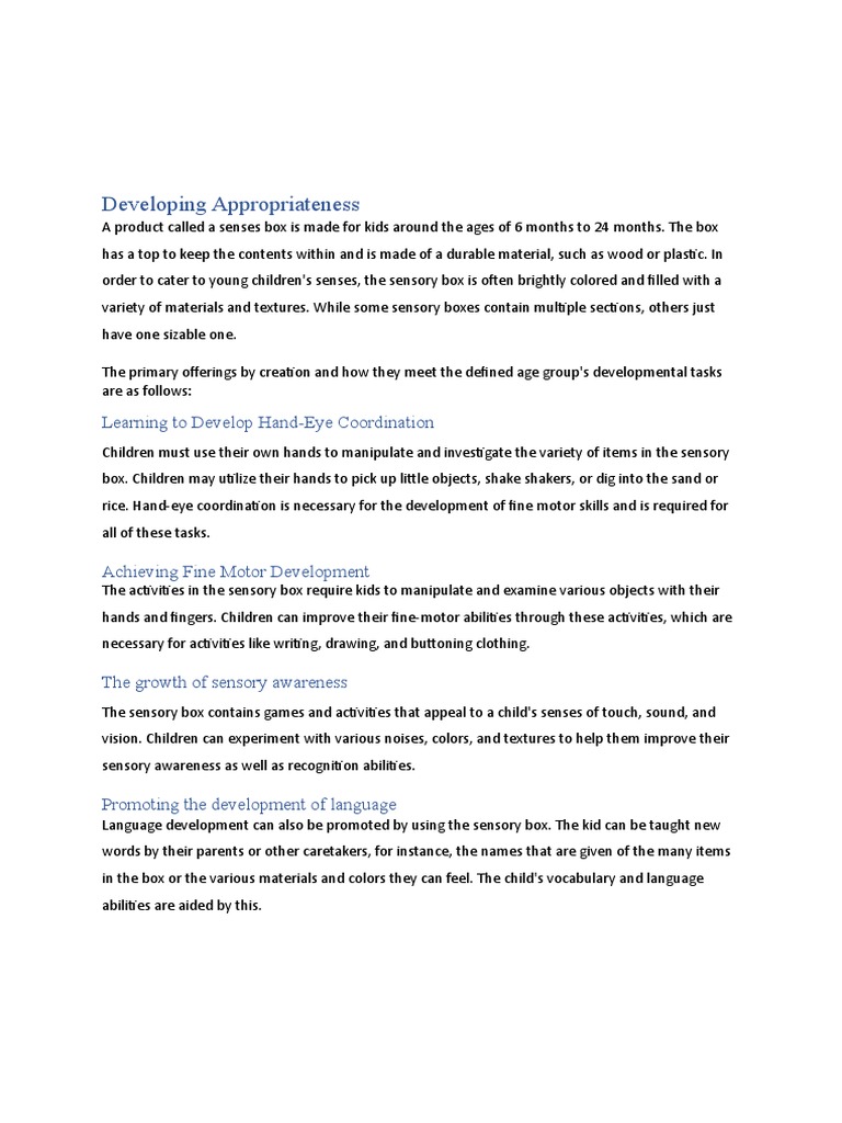 Assignment Developing Appropriateness | PDF