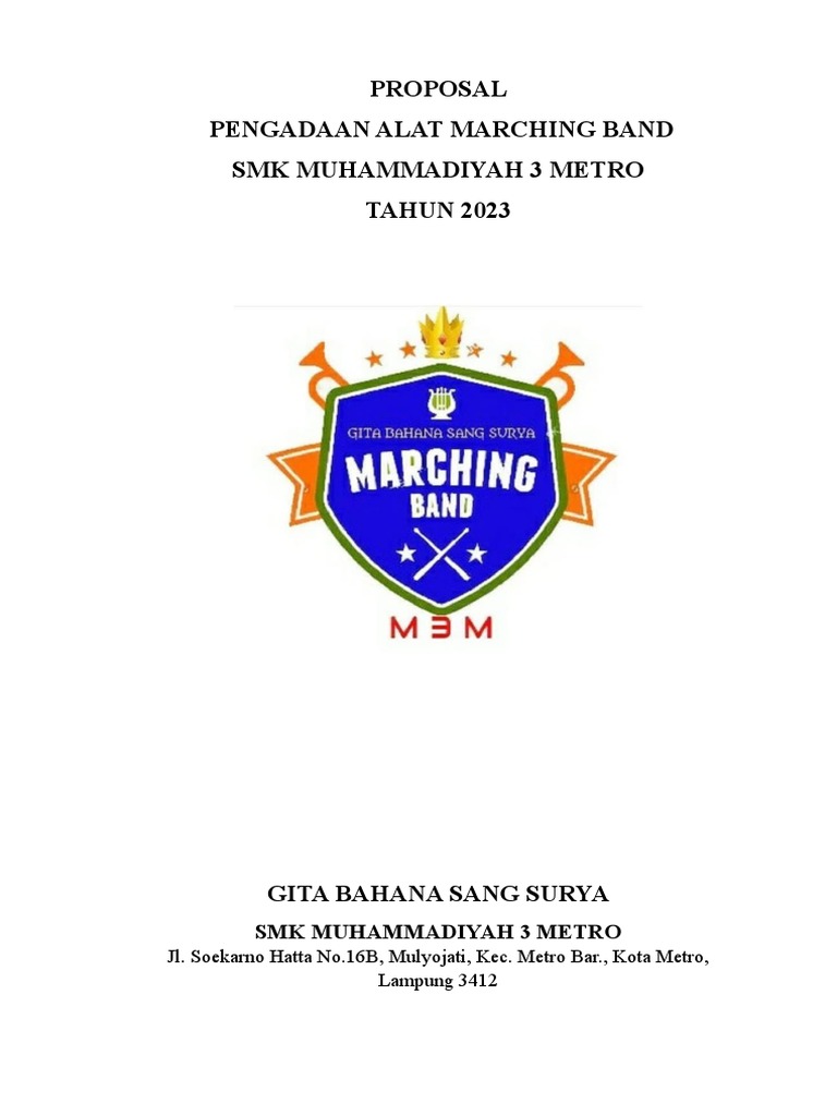A. PROPOSAL MARCHING BAND | PDF