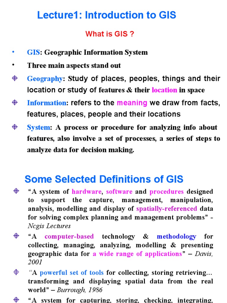 ENVS211 Lecture 1 Introduction To GIS | PDF | Geographic Information System | Geography