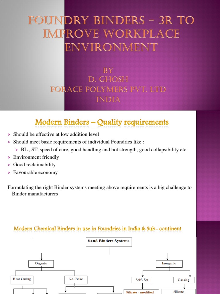 Foundry Binders | PDF | Foundry | Building Materials