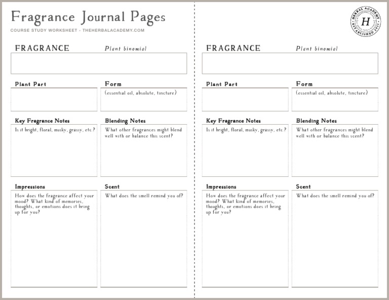 BP Fragrance Journal Pages | PDF | Perfume | Odor