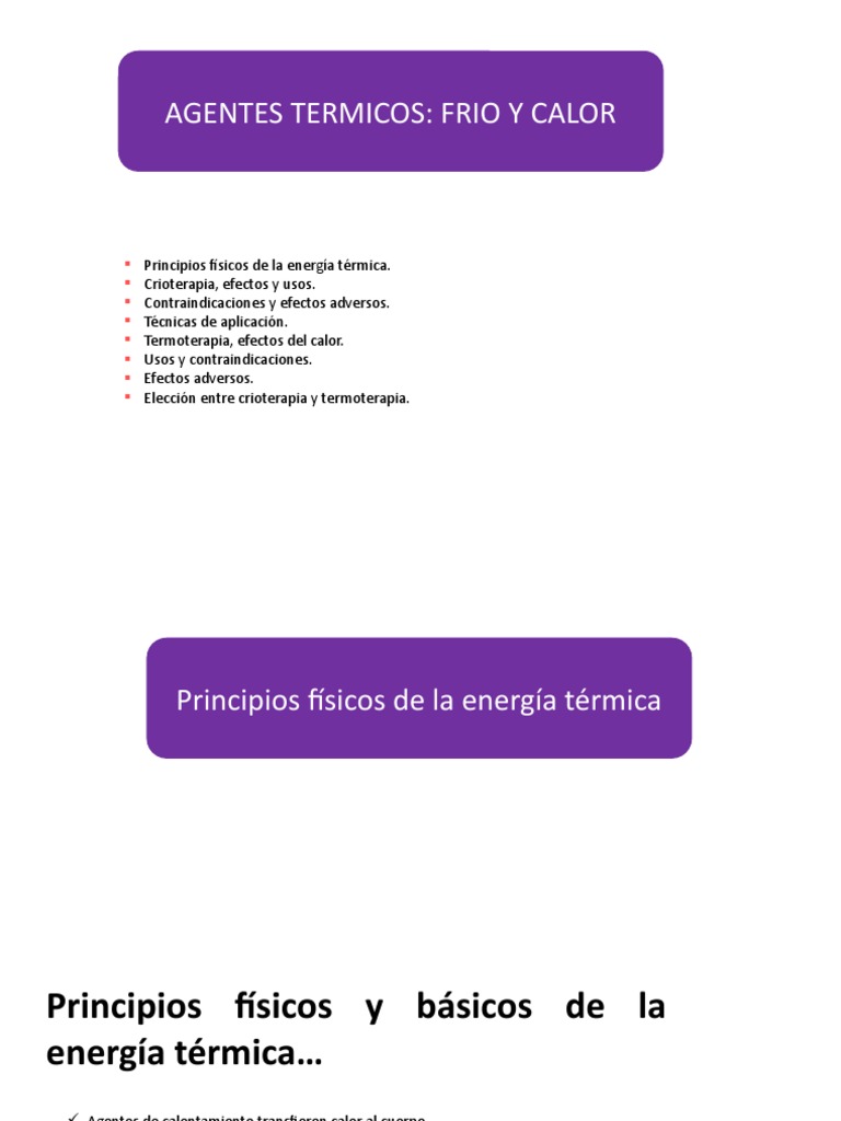 Tema 2. Agentes Termicos | PDF | Conduccion termica | Calor