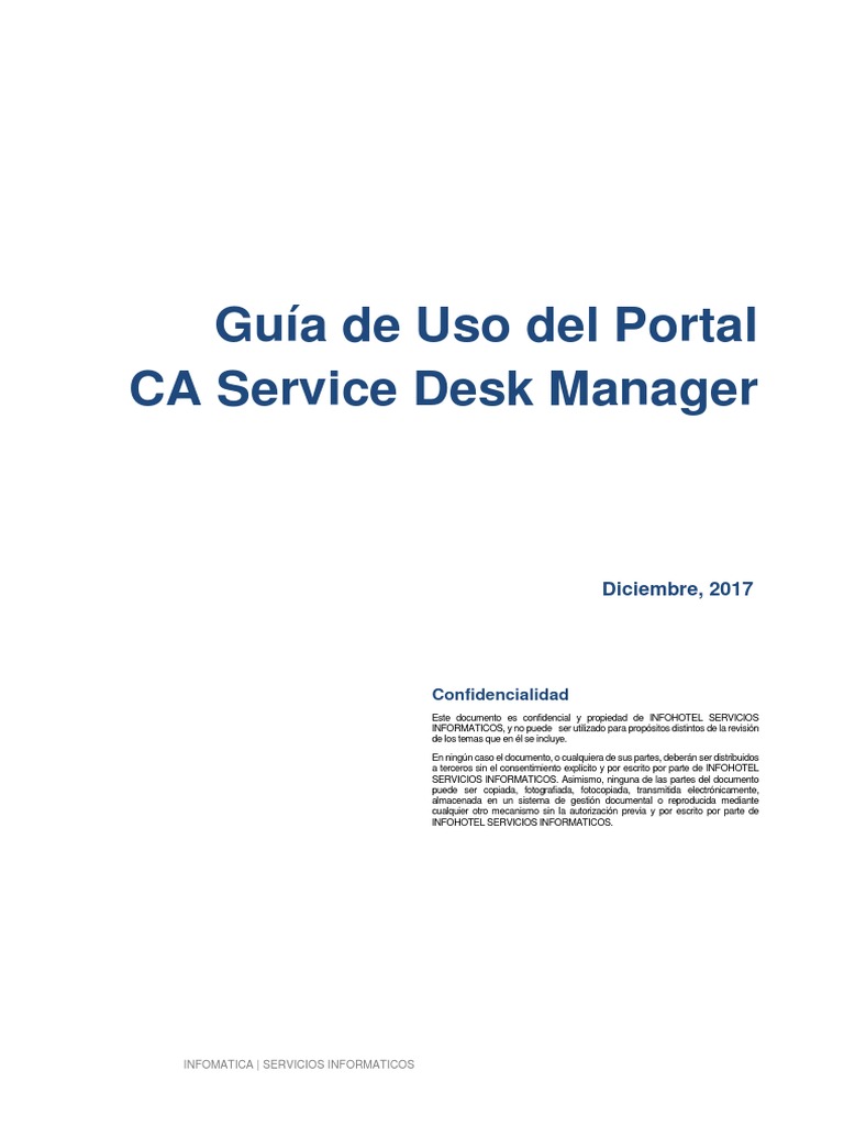 Guia Del Uso Del Portal de CA Service Desk Manager - Infomatica v1.0 ...