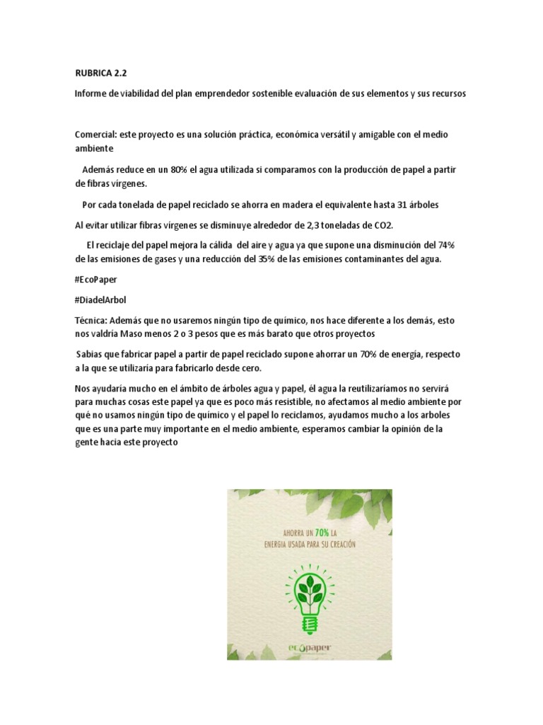 Proyecto Eco-Paper Live | PDF