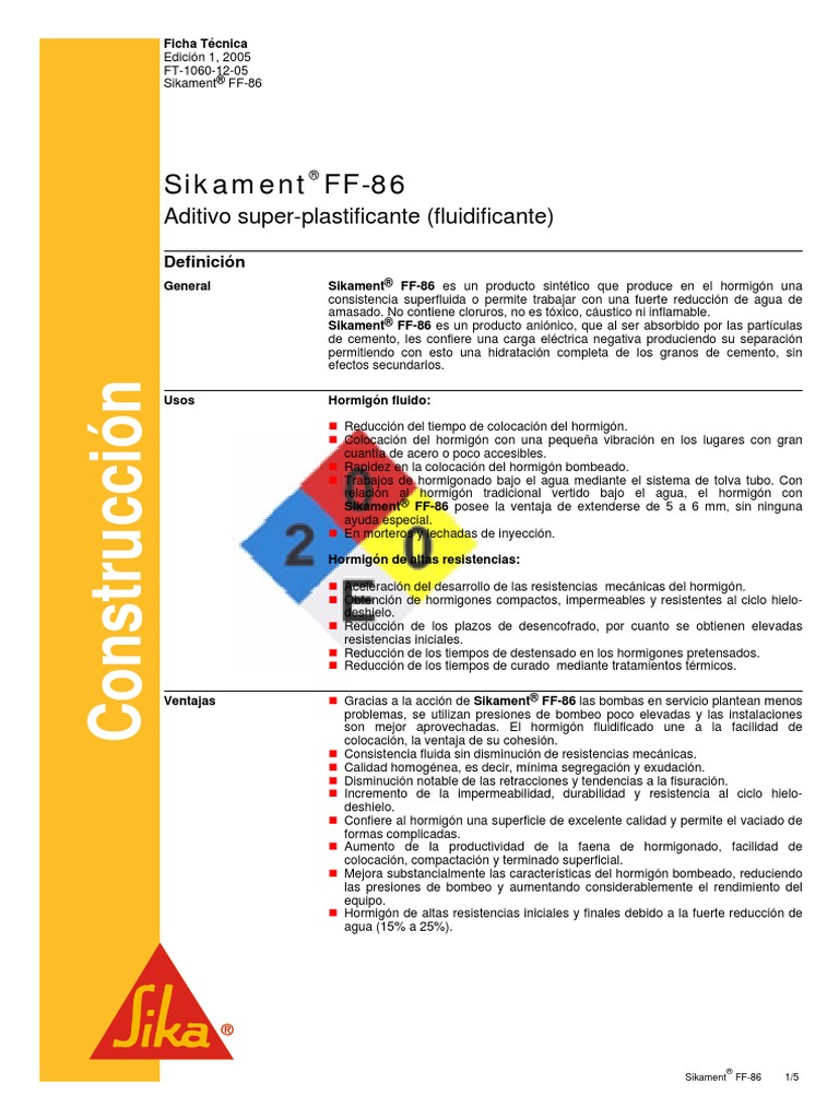FT-1060-12-05 Sikament FF-86 | PDF