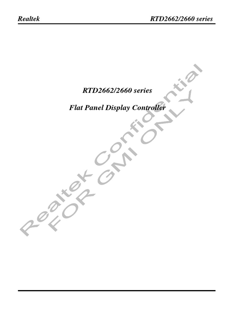 rtd2662 Spec Brief | PDF | Hdmi | Microcontroller