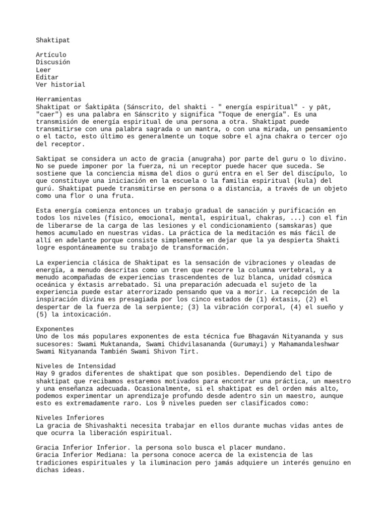Shaktipat | PDF | Religión y espiritualidad