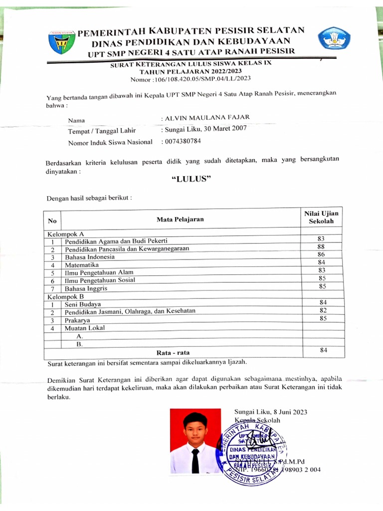 Surat Kelulusan | PDF