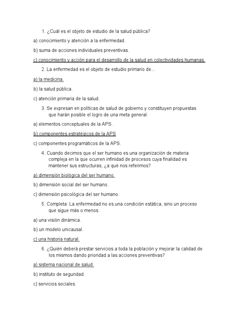 BANCO DE PREGUNTAS salud publica.docx | PDF