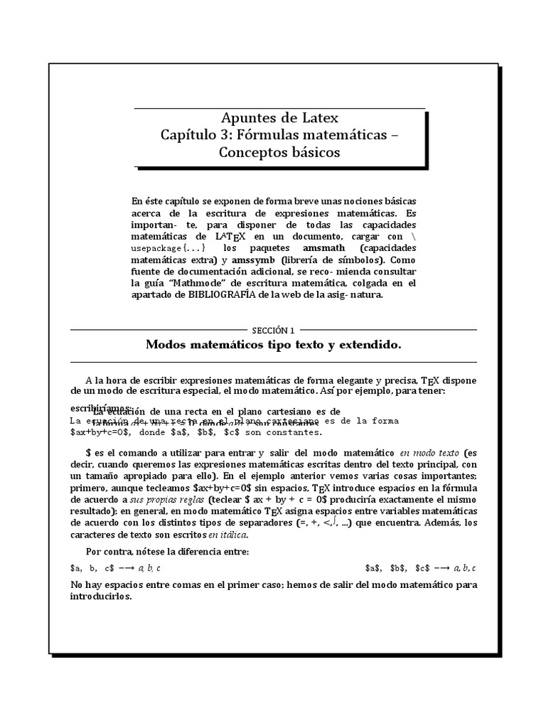 Fórmulas Matemáticas Autor Luis M. Molina | PDF
